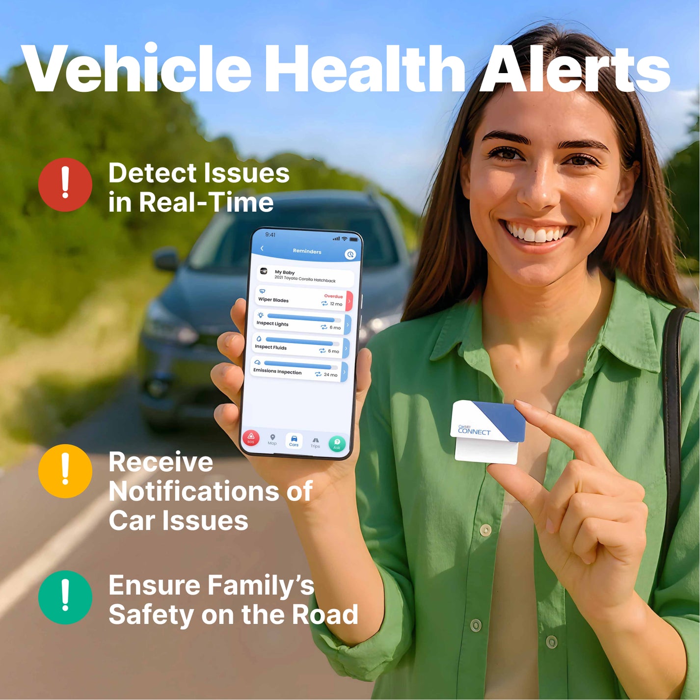 CarMD Connect All-in-One Location Sharing and Vehicle Health Monitorin