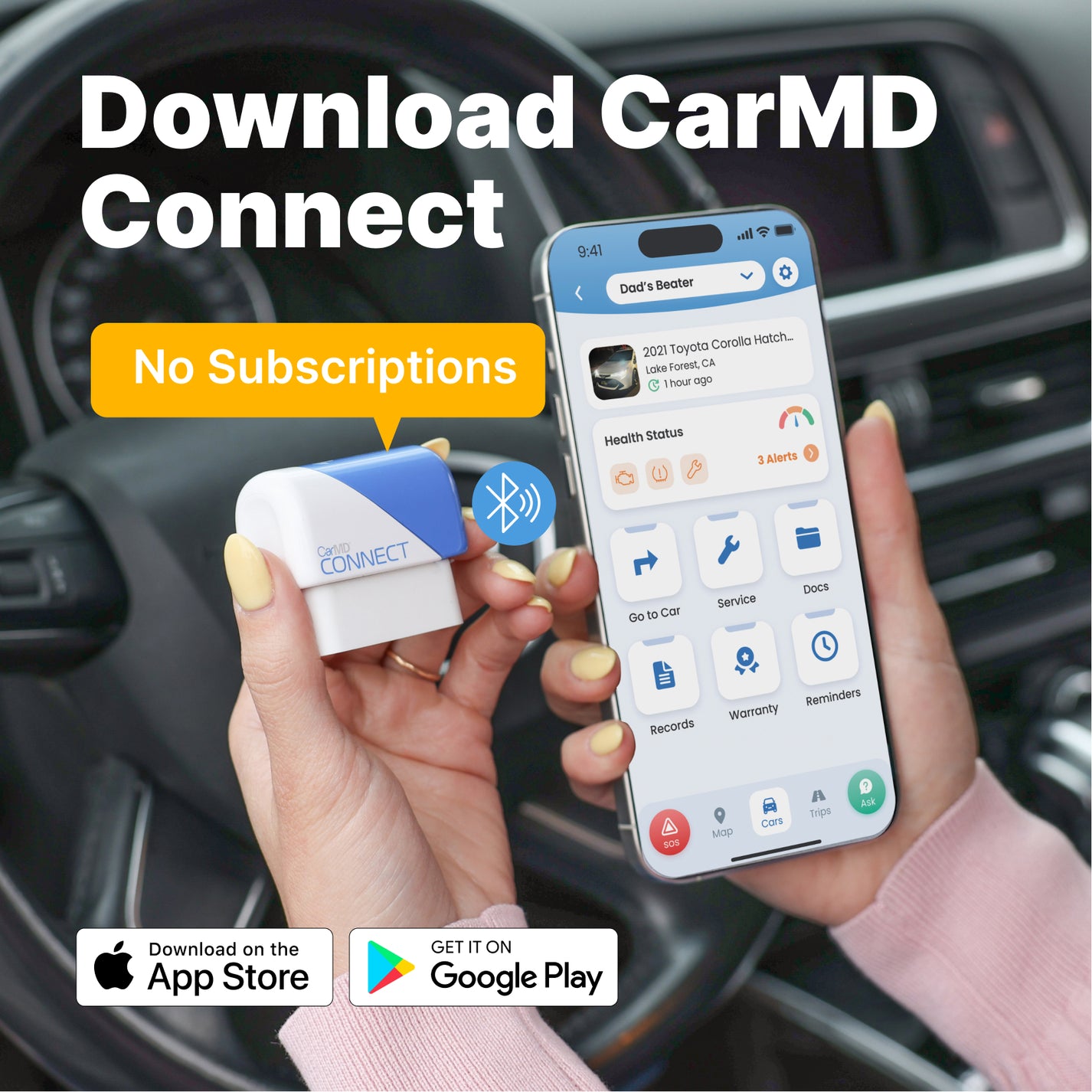 CarMD Connect All-in-One Location Sharing and Vehicle Health Monitorin
